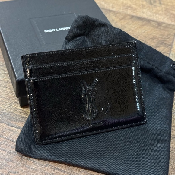 Yves Saint Laurent | Bags | Ysl Monogram Logo Card Holder | Poshmark